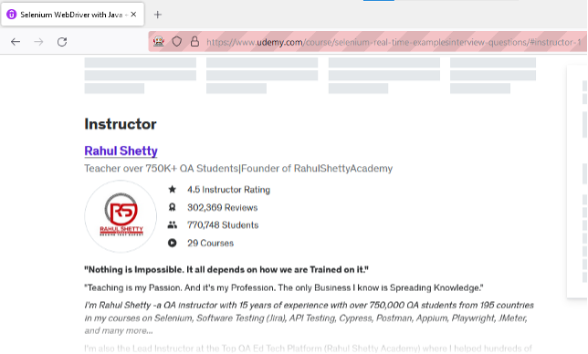 Locate WebElements using LinkText and PartialLinkText methods in selenium - Rahul Shetty Academy ...