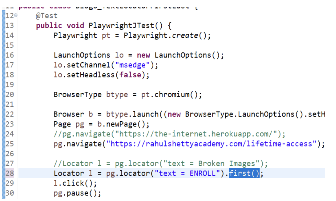 Playwright-Java’s ‘text’ locator and usage of first() and last() method ...