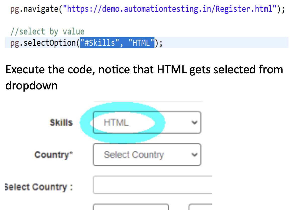 Utilize Playwright-Java to interact with dropdown menus - Rahul Shetty ...