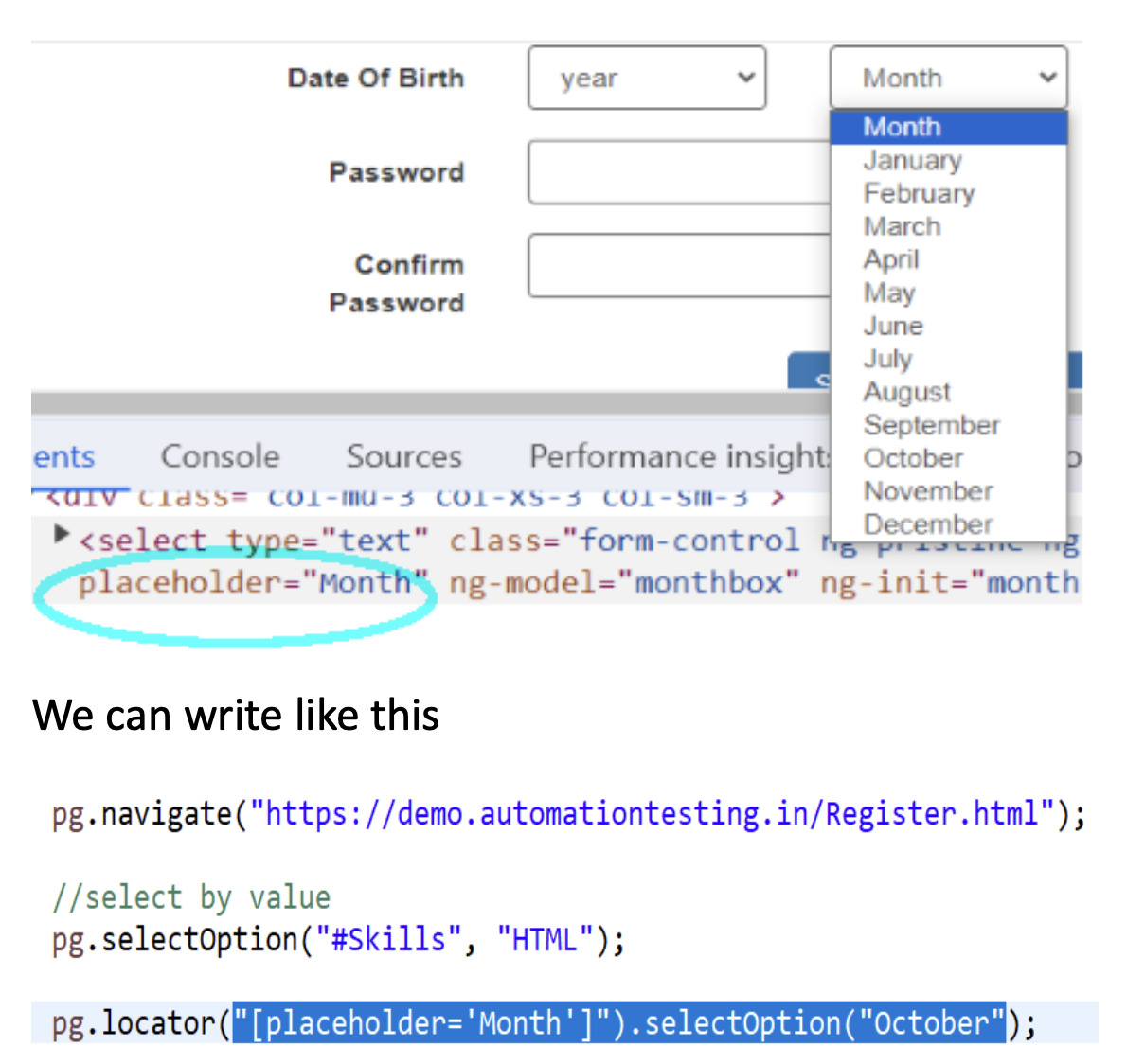 Utilize Playwright-Java to interact with dropdown menus - Rahul Shetty ...