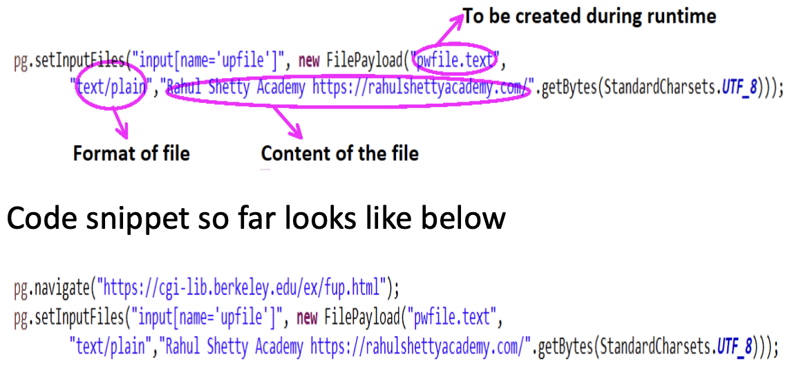 Upload file using Playwright Java - Rahul Shetty Academy Blog