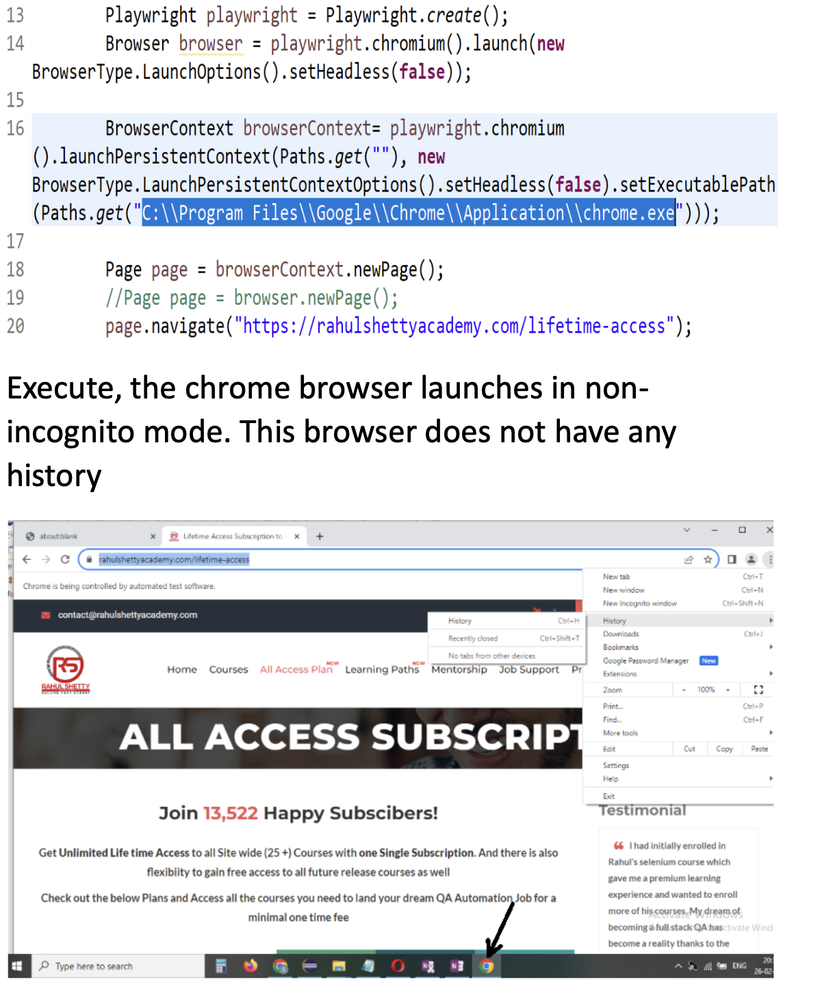 Launch Non-Incognito Browser Windows using Playwright Java - Rahul ...