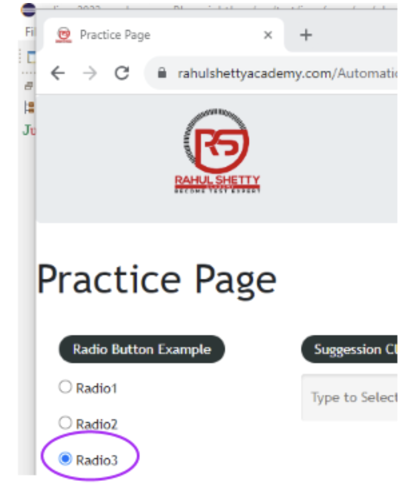 Handle Radio buttons using Playwright Java - Rahul Shetty Academy Blog
