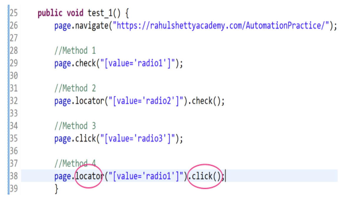 Handle Radio buttons using Playwright Java - Rahul Shetty Academy Blog