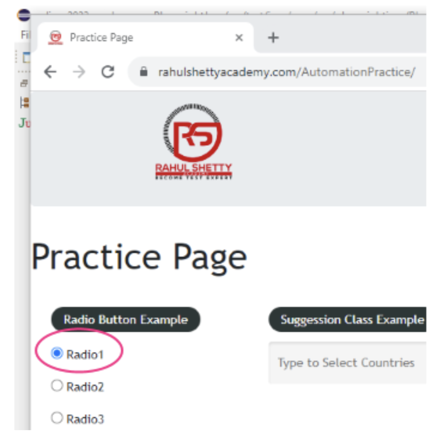 Handle Radio buttons using Playwright Java - Rahul Shetty Academy Blog