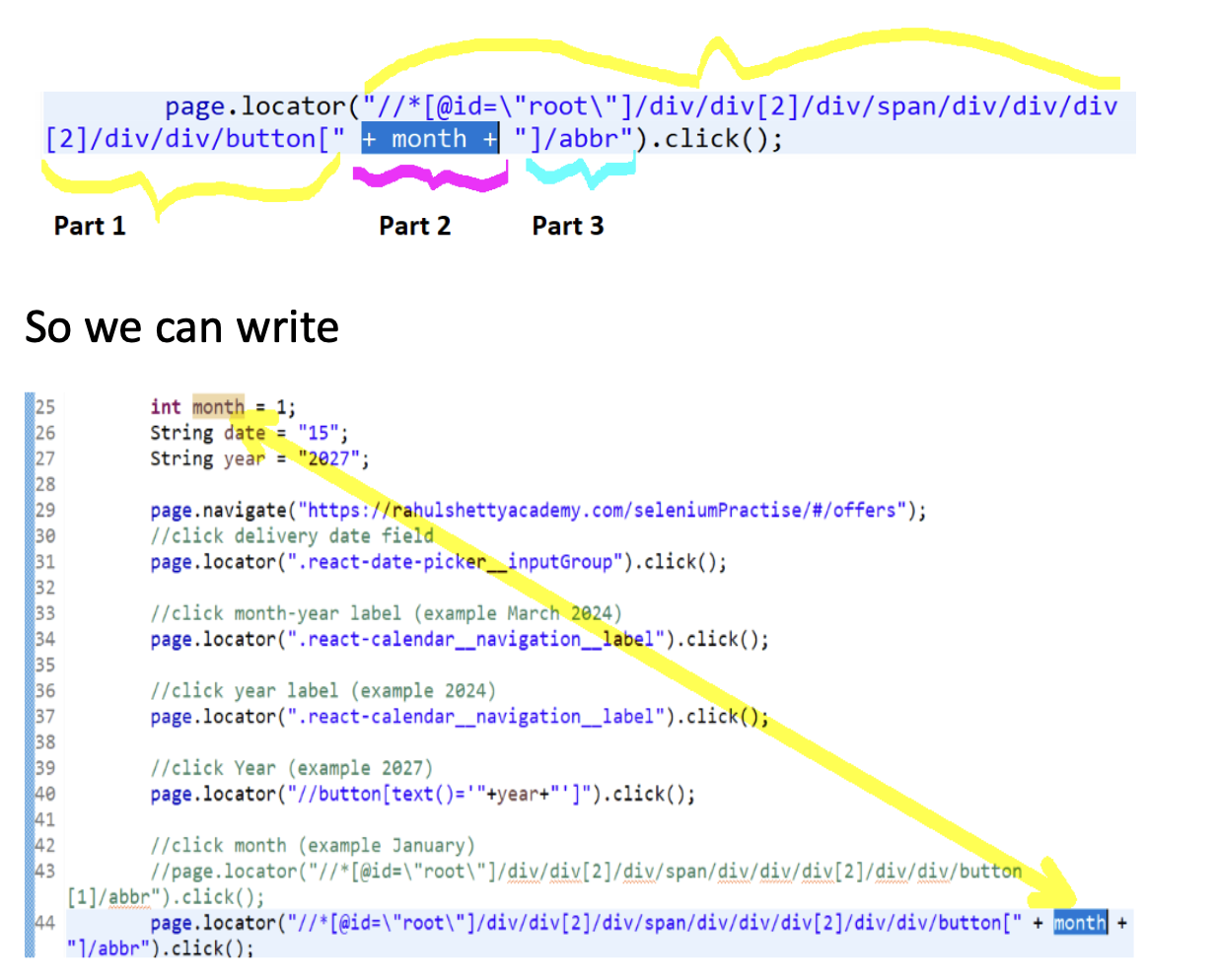 Handle Calendars and Date picks using Playwright Java - Rahul Shetty ...